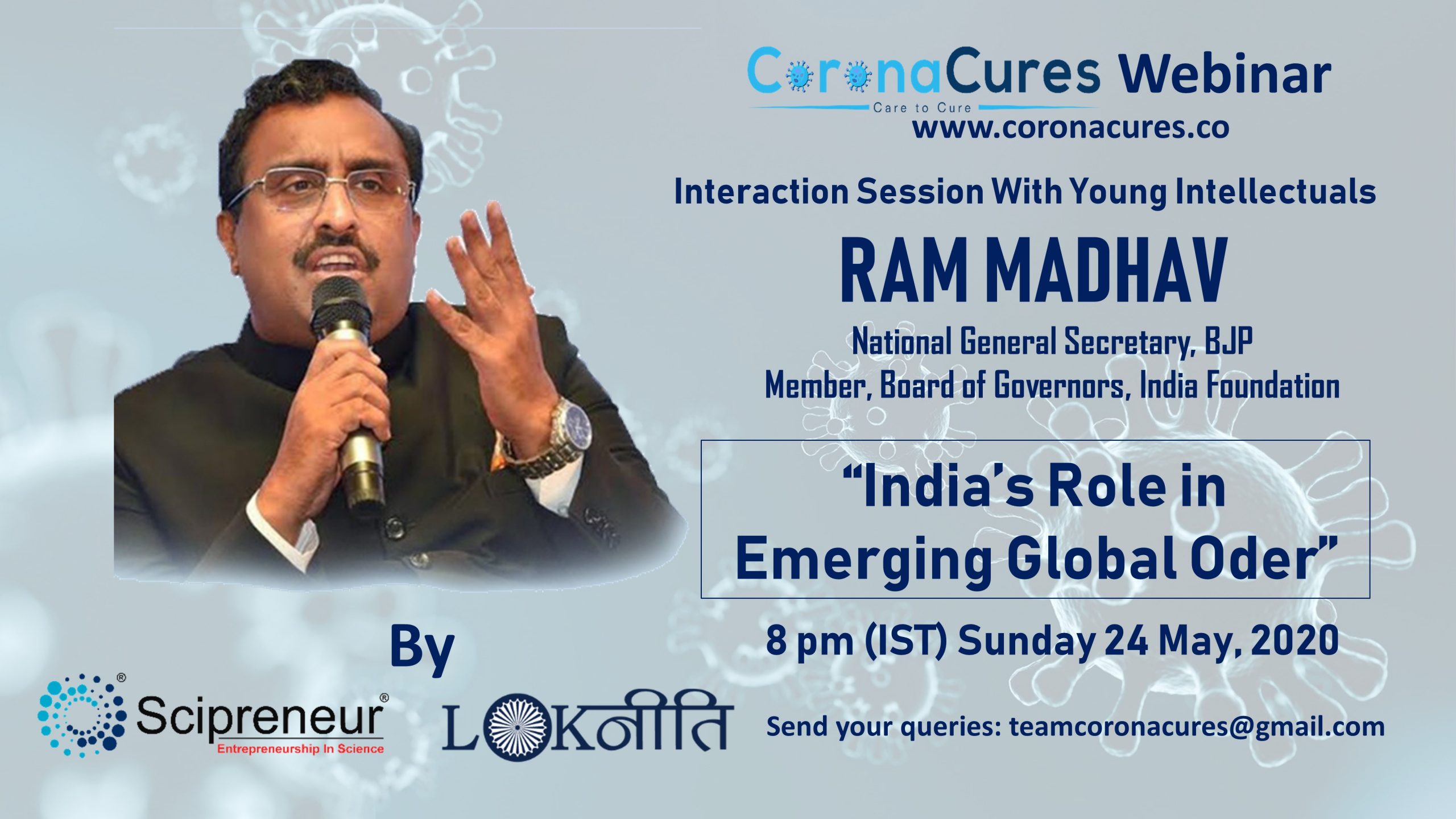 “India’s Role in Emerging Global Oder” with Ram Madhav » CoronaCures