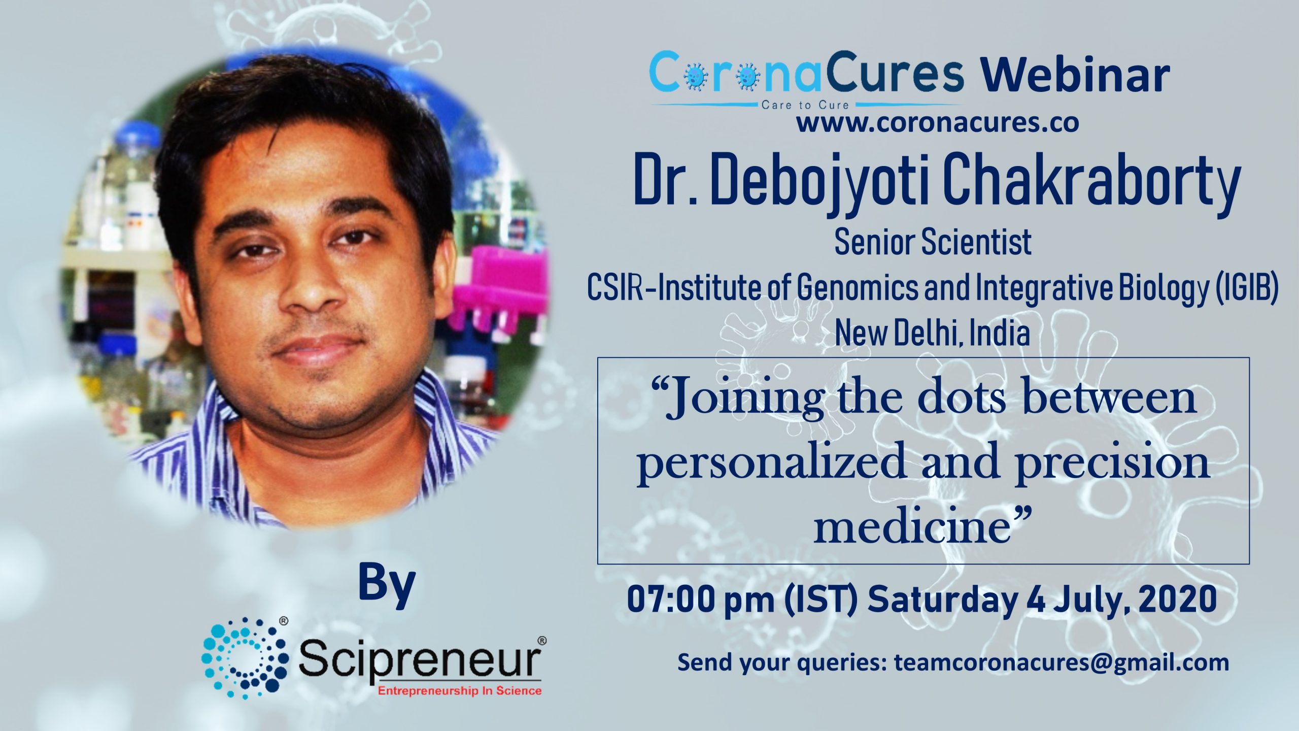 Joining the dots between personalized and precision medicine | CoronaCures Webinar with Dr ...